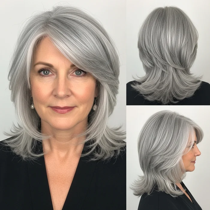 30+ Stylish Wedge Haircuts for Women Over 50